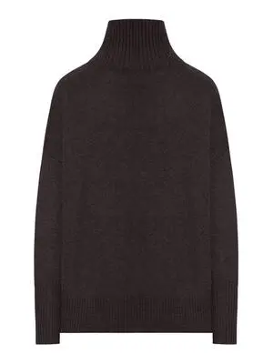 LISA YANG Heidi Cashmere Turtleneck Sweater - Brown