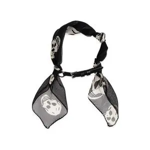 Alexander McQueen Skull Print Leather Strap Bracelet