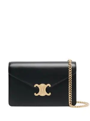Celine Margo Leather Wallet On Chain - Multicolor