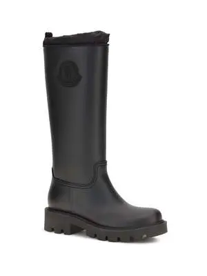 Moncler Waterproof Knee-high Boots - Black