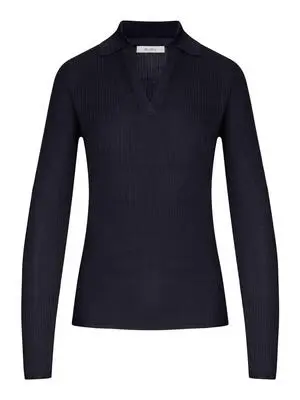 Max Mara Cashmere And Silk Polo Sweater - Blue