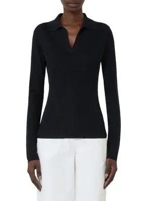 Max Mara Cashmere And Silk Polo Sweater - Blue