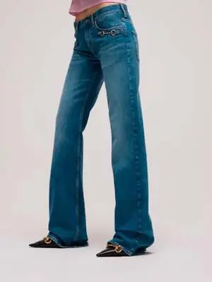 Gucci Low Rise Flare Pants - Multicolor