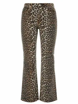 GANNI Animal Print Jeans - Multicolor