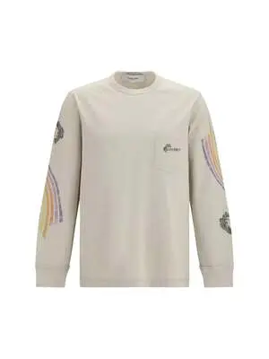 GOLDEN GOOSE Asymmetric Print Sweatshirt - Cream