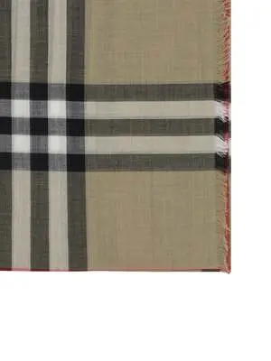 Burberry Silk And Wool Blend Scarf