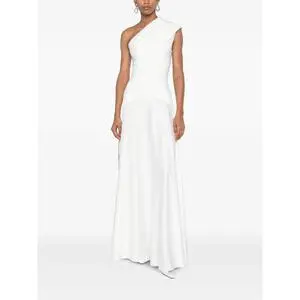 Solace London Draped One-shoulder Evening Dress