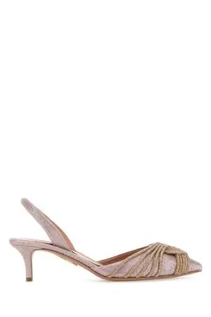 AQUAZZURA Fabric Gatsby Pumps - Pink