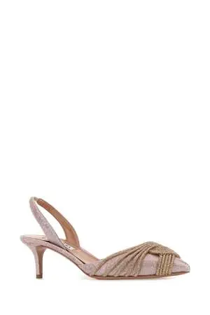AQUAZZURA Fabric Gatsby Pumps - Pink
