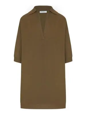 Max Mara Long Viscose Crepe Sweater - Yellow