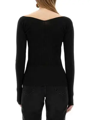 Jacquemus Ribbed Long Sleeve Top