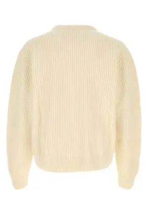 JIL SANDER Cream Wool Sweater