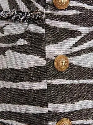Balmain Lurex Zebra Skirt - Multicolor