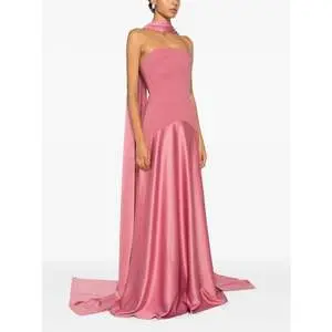 Solace London Paneled Evening Gown