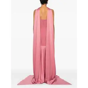 Solace London Paneled Evening Gown