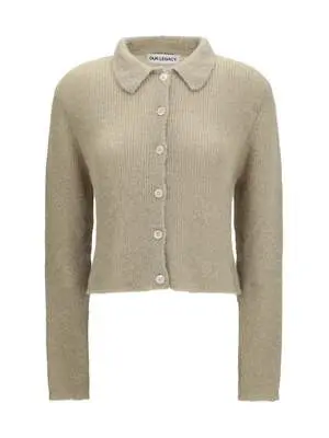 Our Legacy Polo Collar Sweater With Buttons - Cream