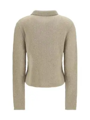 Our Legacy Polo Collar Sweater With Buttons - Cream