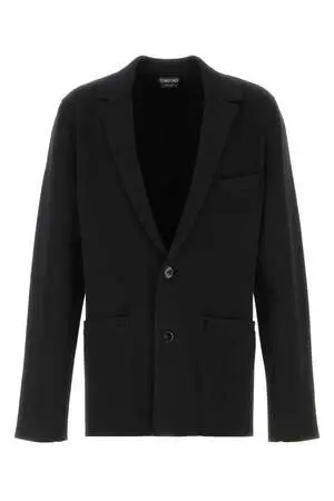 TOM FORD Stretch Wool Blend Blazer - Black