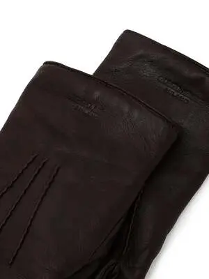 Giorgio Armani Lambskin Gloves - Brown