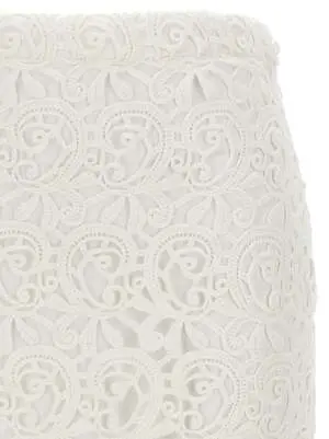 Burberry Lace Skirt - White