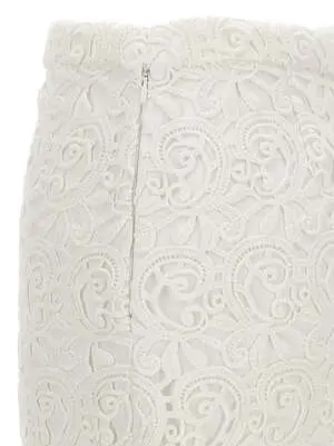 Burberry Lace Skirt - White