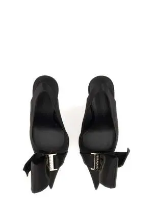 FERRAGAMO Asymmetrical Bow Slingback Stiletto Sandal