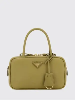 Prada Mini Bowling Bag In Leather - Green