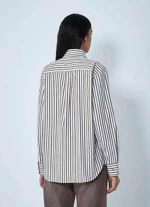Bottega Veneta Striped Cotton Poplin Button-down Shirt