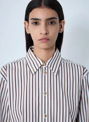 Bottega Veneta Striped Cotton Poplin Button-down Shirt