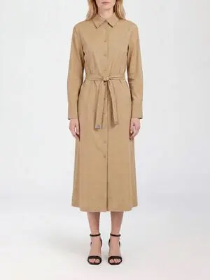 Max Mara Nordica Linen Blend Chemisier Dress - Brown