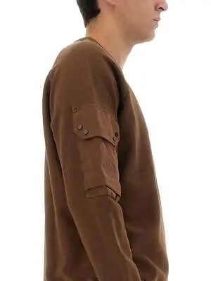 TEN C Sweatshirt With Logo - Brown