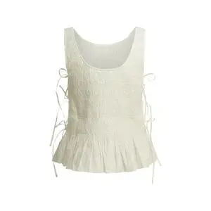 GANNI Neutrals Tops Vests & Tank Tops - Cream