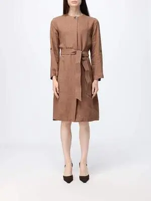 Max Mara Lembo Linen Chemisier Dress - Multicolor