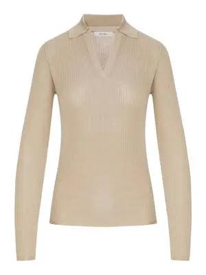 Max Mara Cashmere And Silk Polo Sweater - Cream