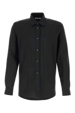 JIL SANDER Wool Blend Shirt - Black