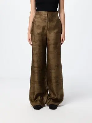 Max Mara Max Mara Studio Women Max Mara Studio Silk Trousers Brown