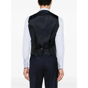 Tagliatore Virgin Wool Interlock Twill Vest