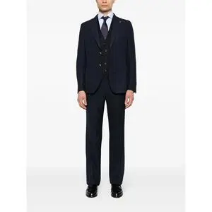 Tagliatore Virgin Wool Interlock Twill Vest