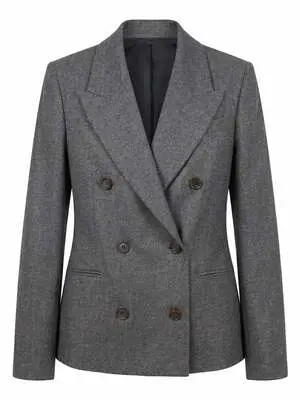 Brunello Cucinelli Wool And Cashmere Blend Double-breasted Blazer - Multicolor