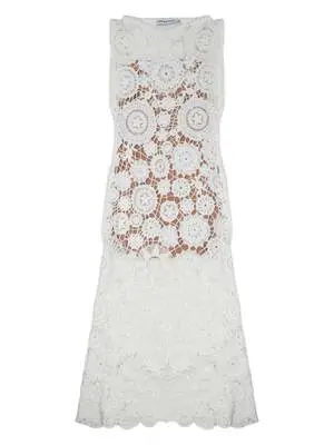 SELF-PORTRAIT Abito Crochet - White
