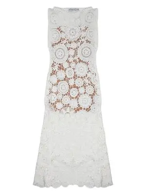 SELF-PORTRAIT Crochet Dress - White
