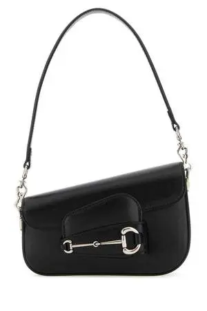 Gucci Gucci Women Black Leather Mini Gucci Horsebit 1955 Handbag Black
