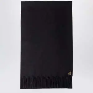 Prada Silk And Cashmere Scarf - Black