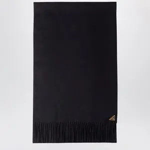 Prada Silk And Cashmere Scarf - Black
