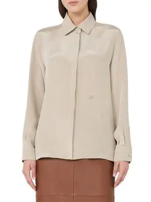 Max Mara Silk Crêpe De Chine Shirt - Cream