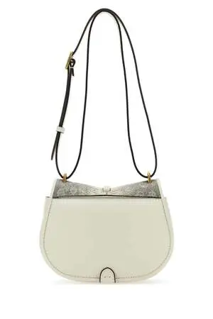 Fendi Leather Mini C Mon Crossbody Bag - White