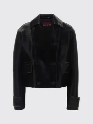Gucci Croc Print Leather Jacket