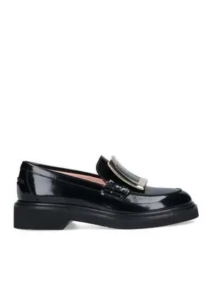 ROGER VIVIER Mocassins Viv’ Rangers En Cuir - Black
