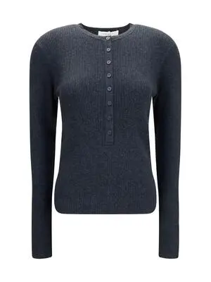 LISA YANG Lisa Yang Women Airi Henley Sweater In Cotton And Cashmere