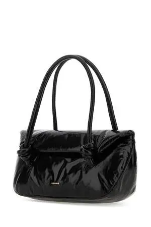 JIL SANDER Leather Small Knot Handle Handbag - Black